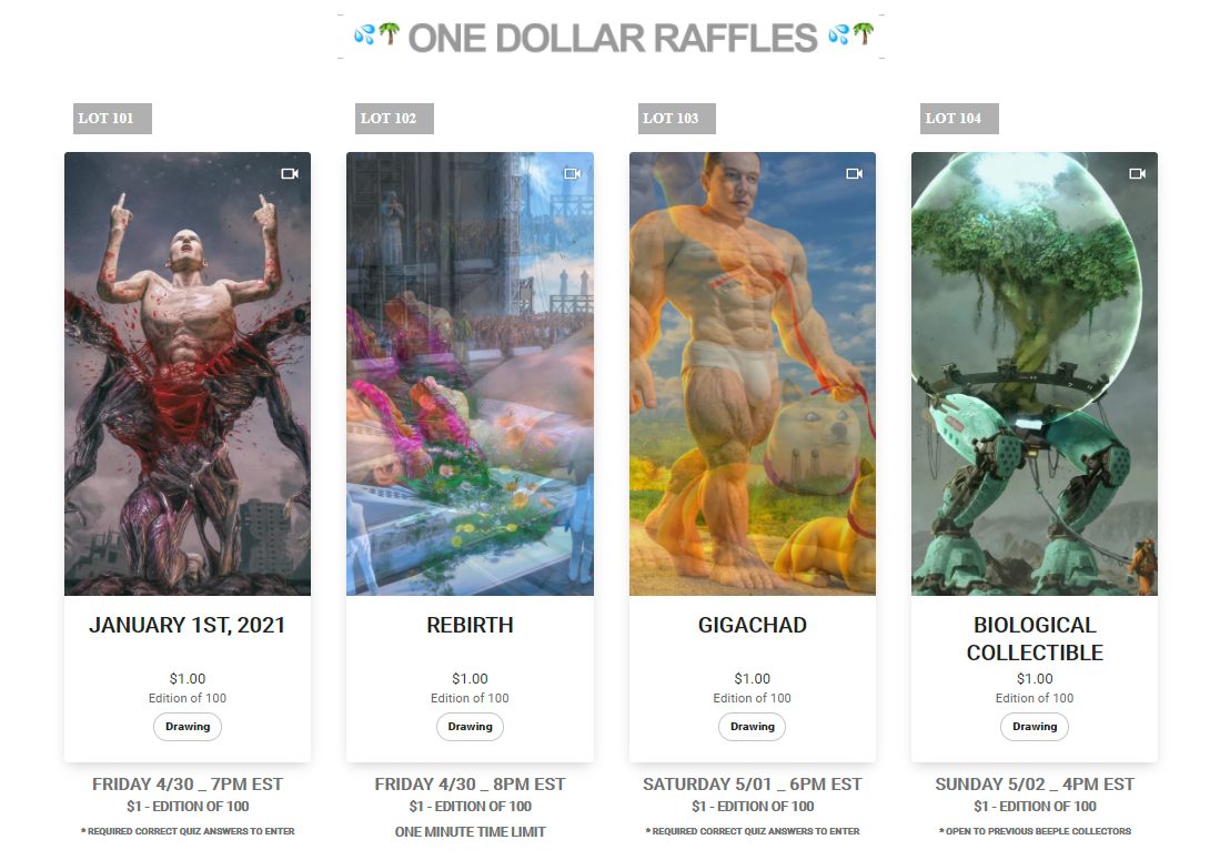Beeple Spring Collection 4/30 on Nifty Gateway | NFT CULTURE | NFT News | Web3 Culture | NFTs ...