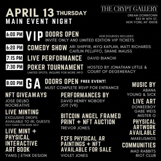 Epic NFT Event At The Crypt Gallery During NFT NYC | NFT CULTURE | NFT ...